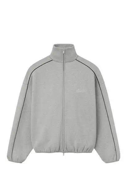 Fear Of God Essentials Modern Piping Track Jacket - Concrete Heather/black