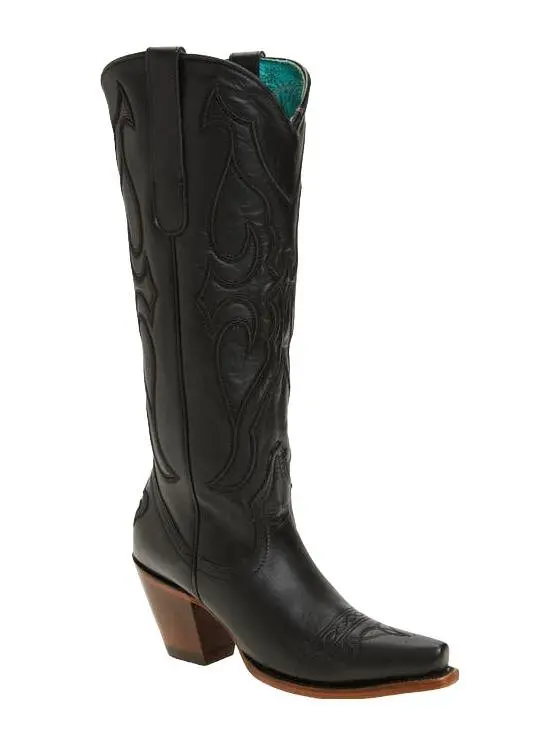 CORRAL Knee High Western Boot - Black