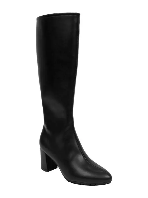 Aerosoles Brynn Block Heel Boot - Black Nappa