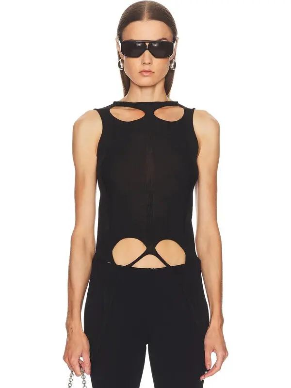 Rick Owens Slashed Top - Black