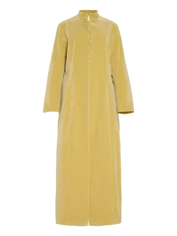 COLLEEN ALLEN Cotton-velvet House Coat - Yellow
