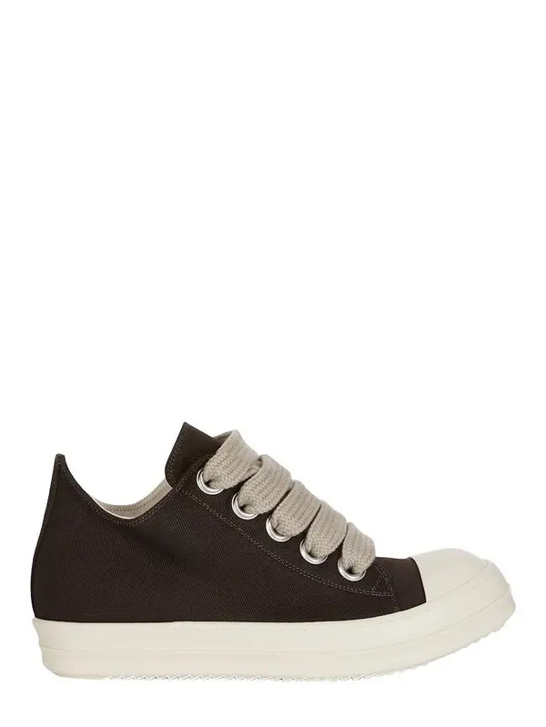 Rick Owens Jumbo Lace Low Denim Sneakers - Dark Dust/milk