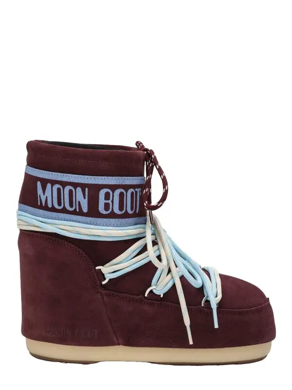 Moon Boot Icon Low Suede Boots - Burgundy