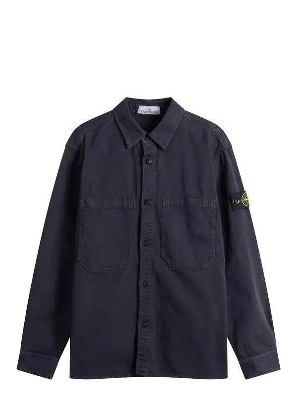 Stone Island Old Effect Garment Dyed Overshirt - Ink