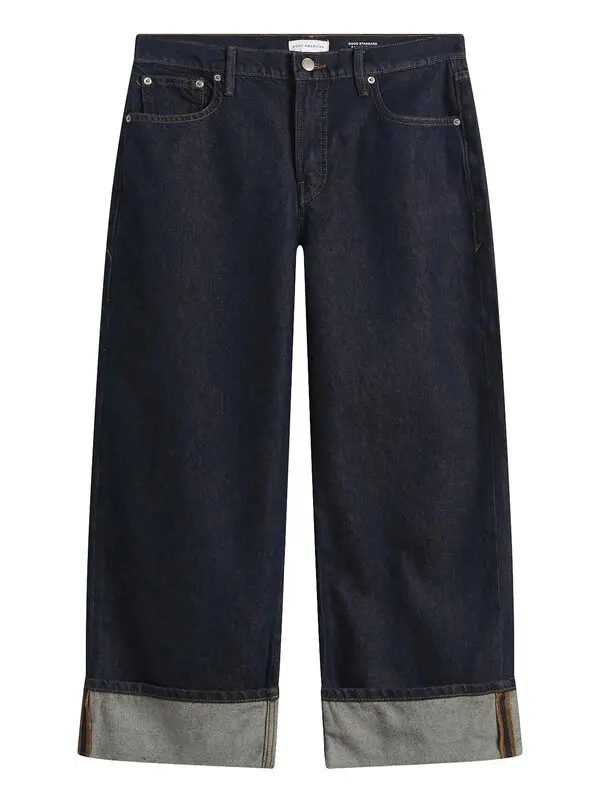 Good American Good Standard Baggy Cuffed Jeans - Indigo