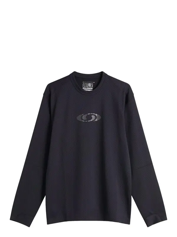 MAISON MARGIELA X Salomon Perforated Long Sleeve Sweater - Washed Black