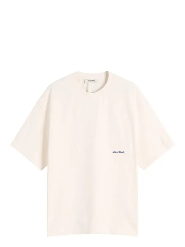 ABOUT:BLANK Box Logo T-shirt - Oat/estate Blue