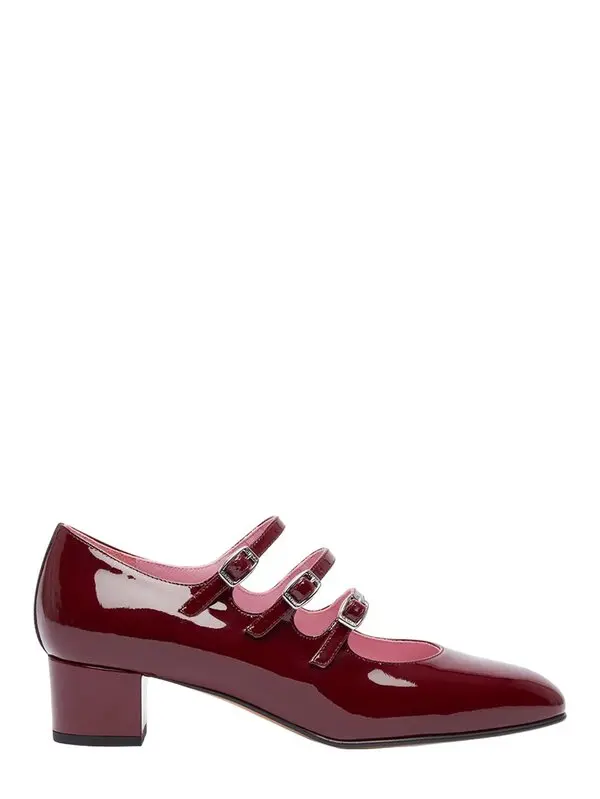 CAREL Kina Patent Leather Mary Jane Pumps - Red