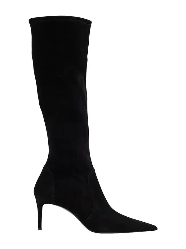 STUART WEITZMAN Suede Knee Boots - Black