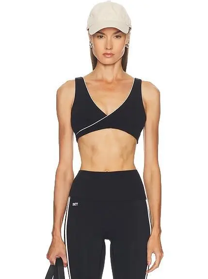 SET ACTIVE Breathe 1.0 Contrast Wrap Bra - Ref