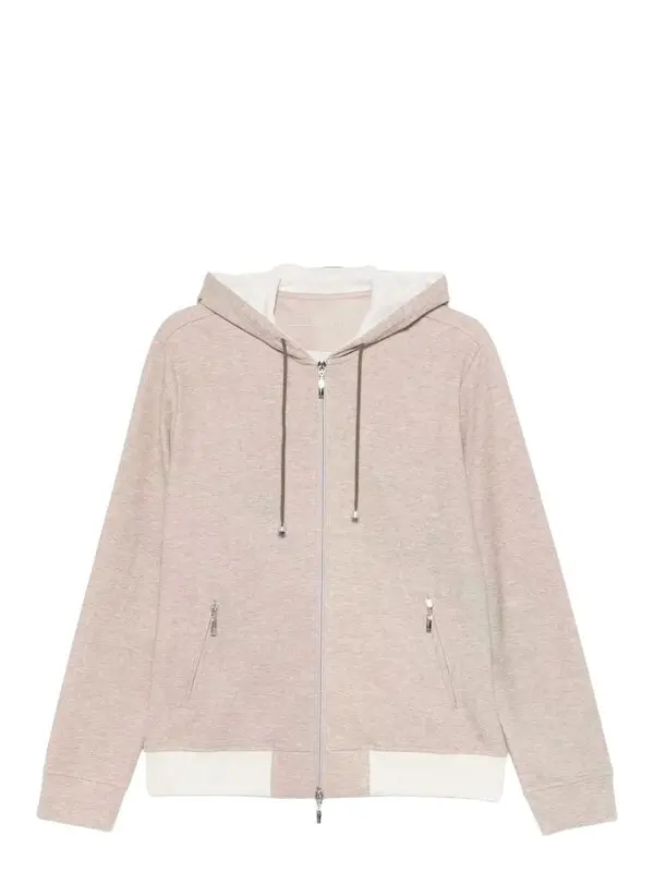 DORIANI CASHMERE Cashmere Hooded Cardigan - Neutrals