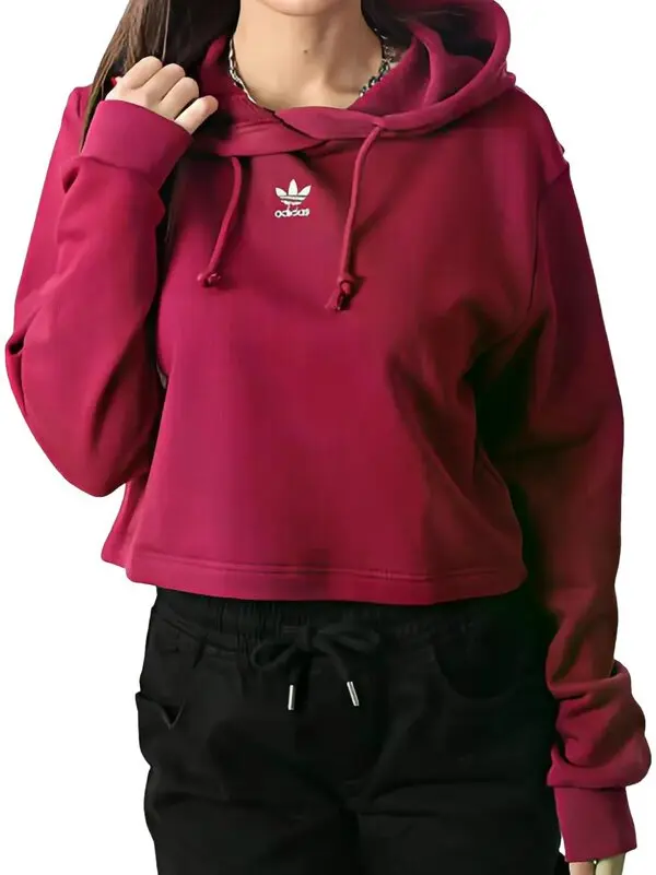 Adidas Logo-embroidered Hoodie - Red