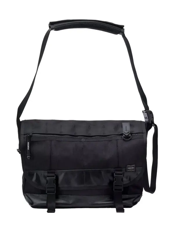 PORTER-YOSHIDA & CO Heat Buckle Strap Messenger Bag - Black