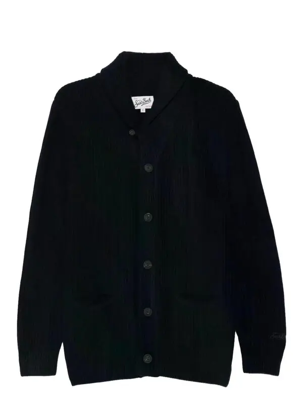 MC2 SAINT BARTH Buttoned Shawl-collar Cardigan - Blue
