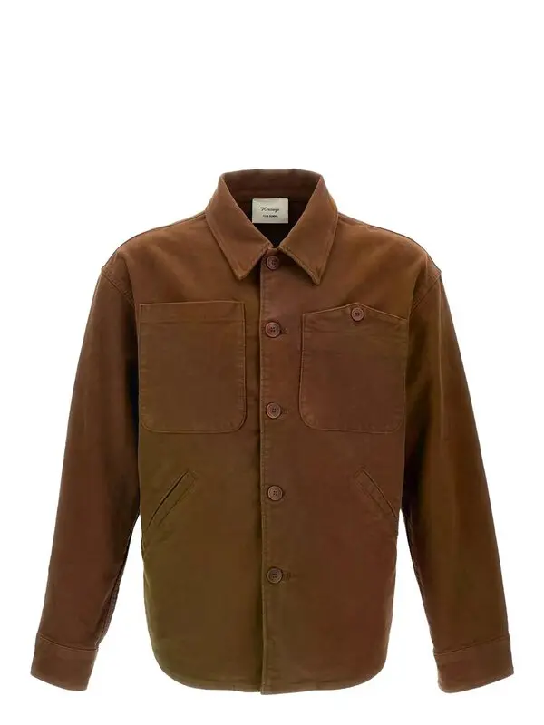 TELA GENOVA Patch-pocket Shirt - Brown