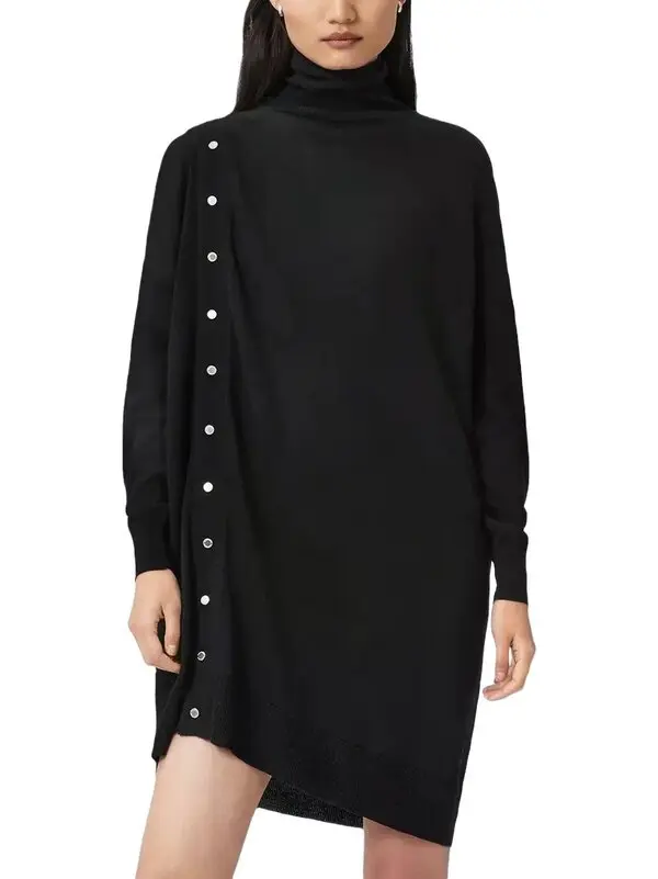 ALLSAINTS Umi Roll-neck Mini Dress - Black