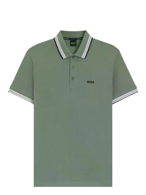 BOSS Tipped-collar Polo Shirt - Green
