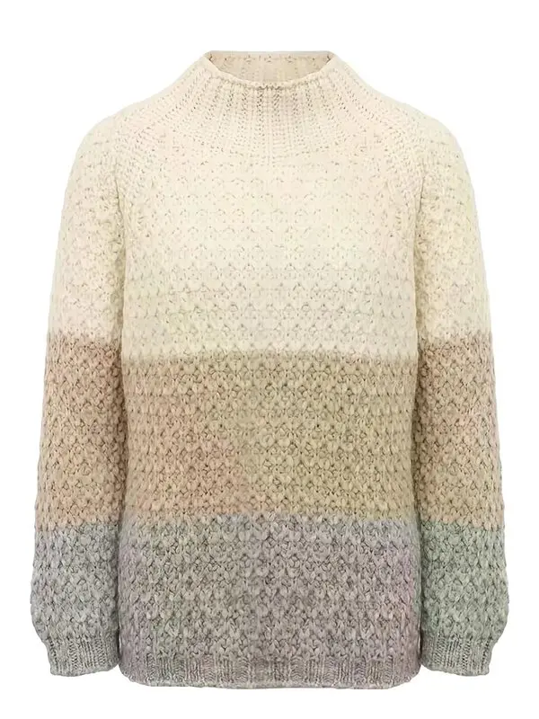 Eleventy Striped Knit Sweater - Neutrals