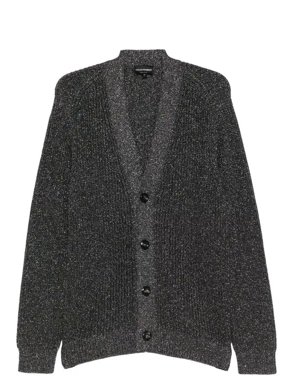 Emporio Armani Buttoned Shawl-collar Cardigan - Grey