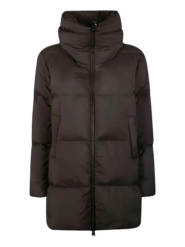 Herno Funnel-neck Coat - Brown