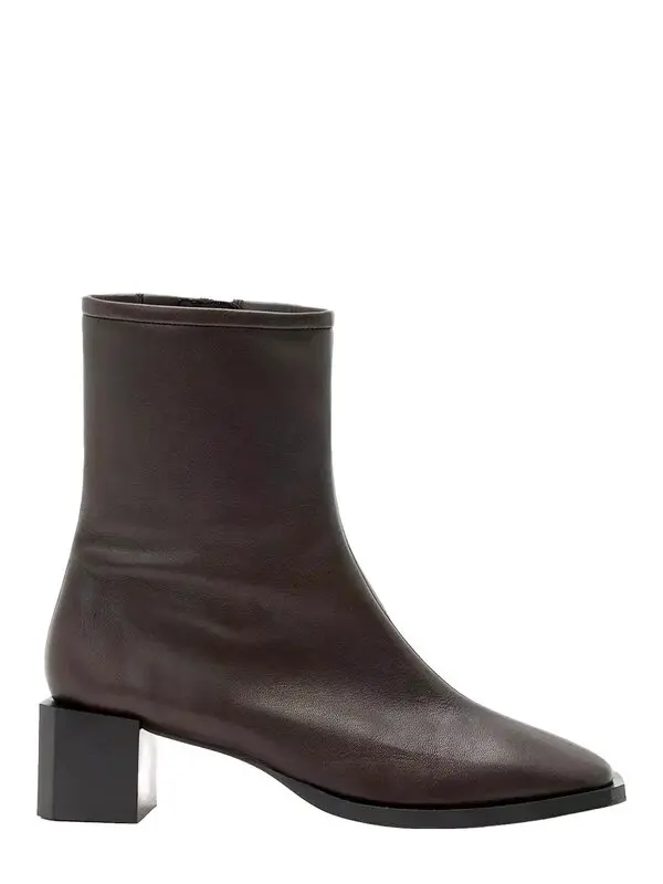 ALLSAINTS 48mm Avril Leather Ankle Boots - Brown