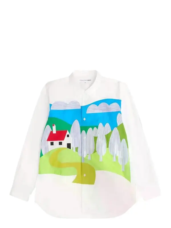 Comme Des Garçons Graphic-print Shirt - White