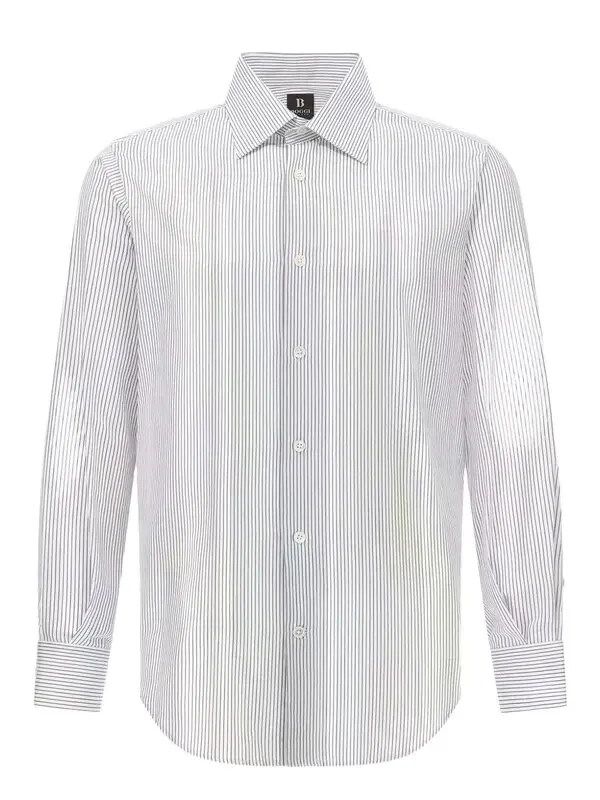 Boggi Milano Striped Cotton Shirt - White