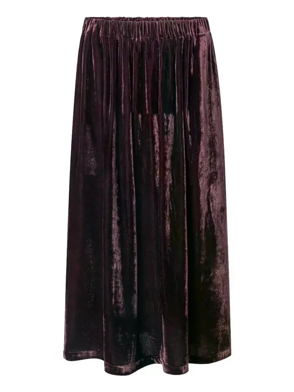 ANNTIAN Velvet Long Skirt - Purple
