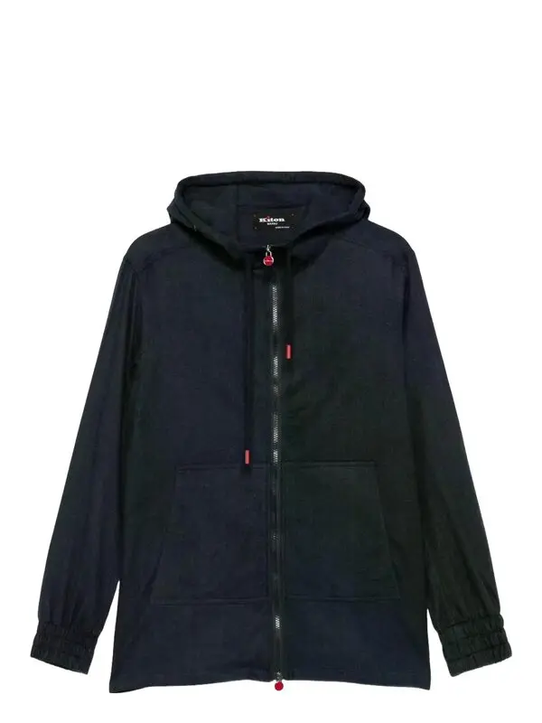 Kiton Hooded Zip-up Jacket - Blue