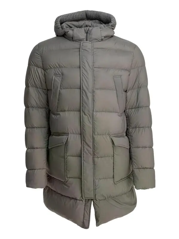 Herno Hooded Padded Coat - Grey
