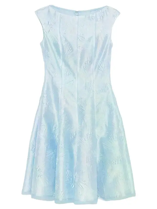 Talbot Runhof Floral-pattern Dress - Blue