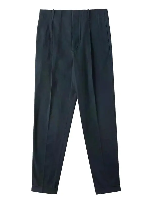 SLOWEAR Pleated Cotton Trousers - Blue