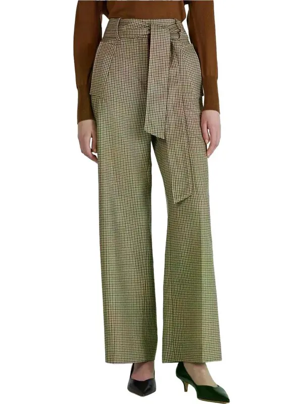 Incotex Belted Check Trousers - Neutrals