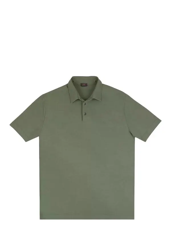 ZANONE Buttoned Polo Shirt - Green