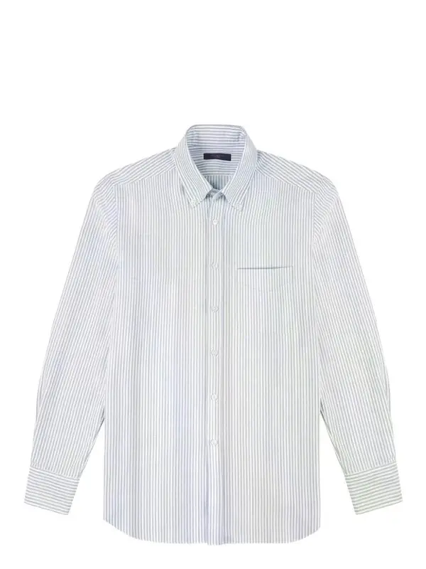 SLOWEAR Striped Oxford Cotton Shirt - Blue