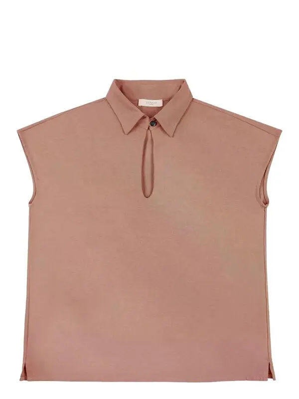ZANONE Keyhole Polo Top - Pink