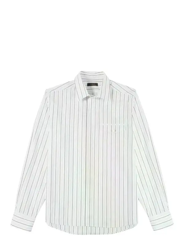 GLANSHIRT Striped Pocket Shirt - White
