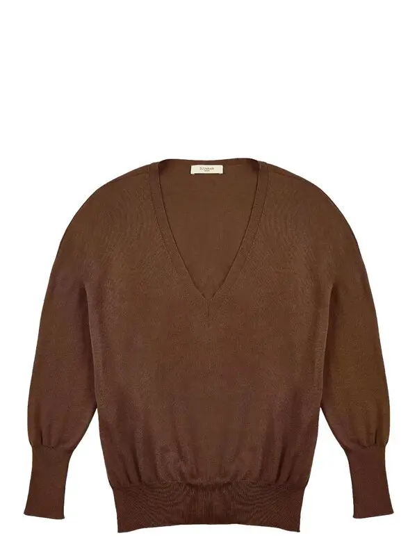 ZANONE V-neck Sweater - Brown
