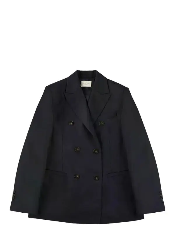 Montedoro Double-breasted Wool Blazer - Blue