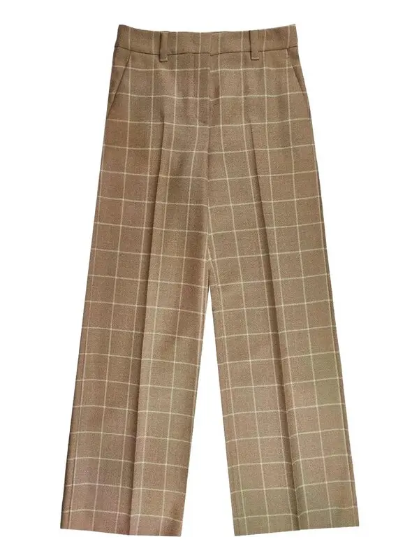 Incotex Check Flannel Trousers - Brown