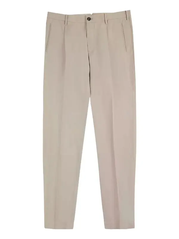 SLOWEAR Pleated Cotton Trousers - Neutrals