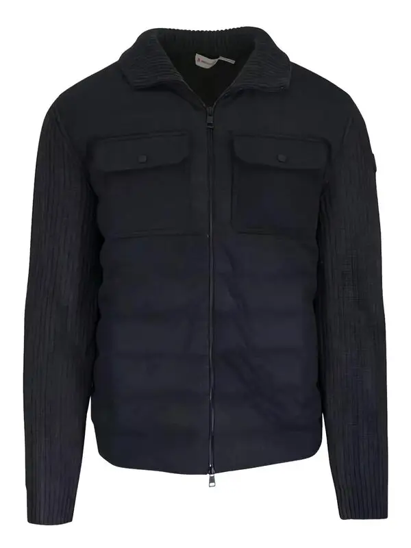 Moncler Padded Wool Zip-up Jacket - Grey