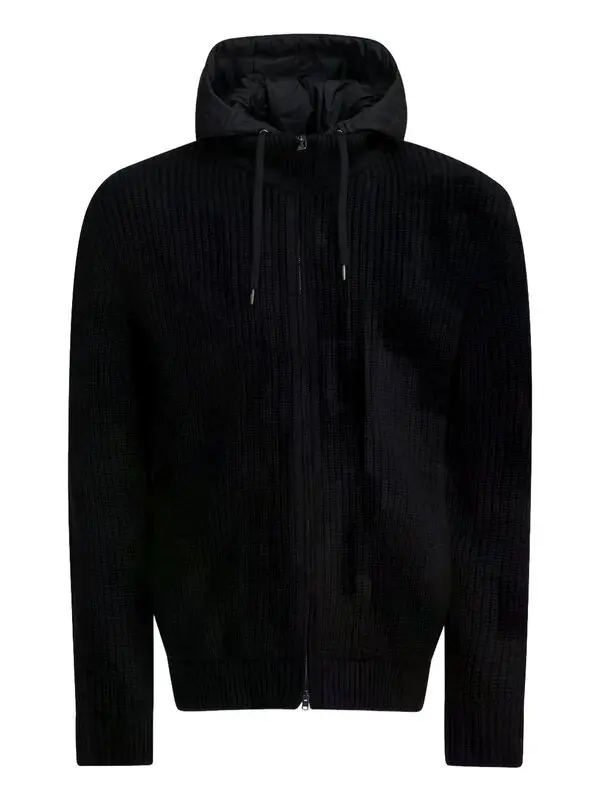 Herno Hooded Zip Jacket - Black