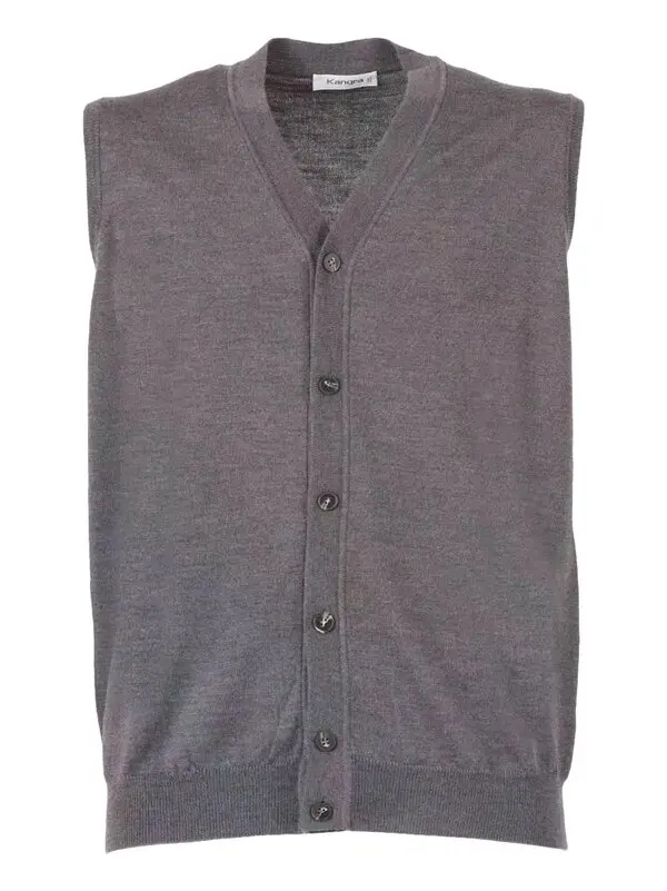 KANGRA Knitted Wool Vest - Grey