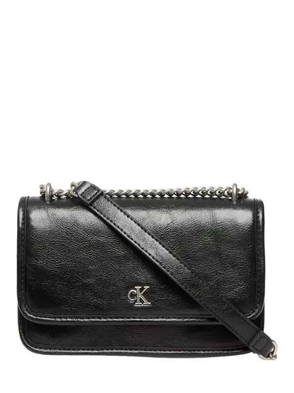Calvin Klein Chain Flap Shoulder Bag - Black