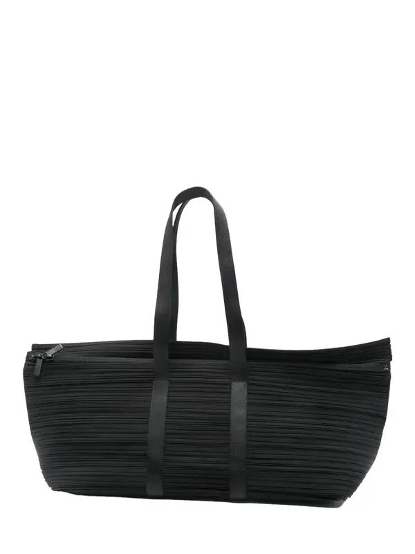 Issey Miyake Pleated Zip Tote Bag - Black