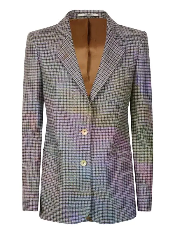 Tagliatore Checked Single-breasted Blazer - Grey