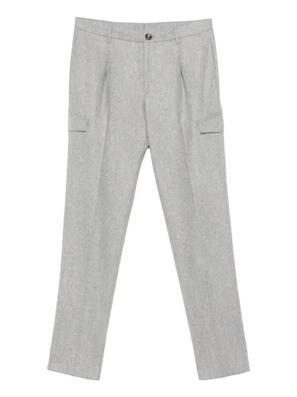 Tagliatore Side-pocket Trousers - Grey