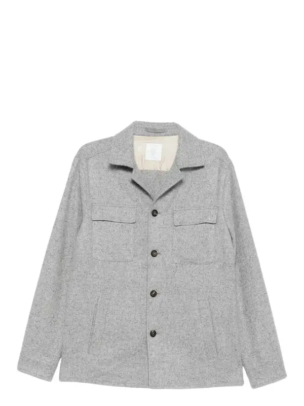 Eleventy Pocket Button Overshirt - Grey