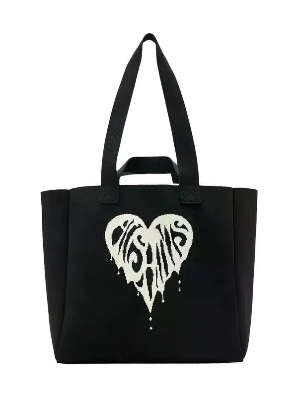 ALLSAINTS Large Izzy Heart-print Tote Bag - Black